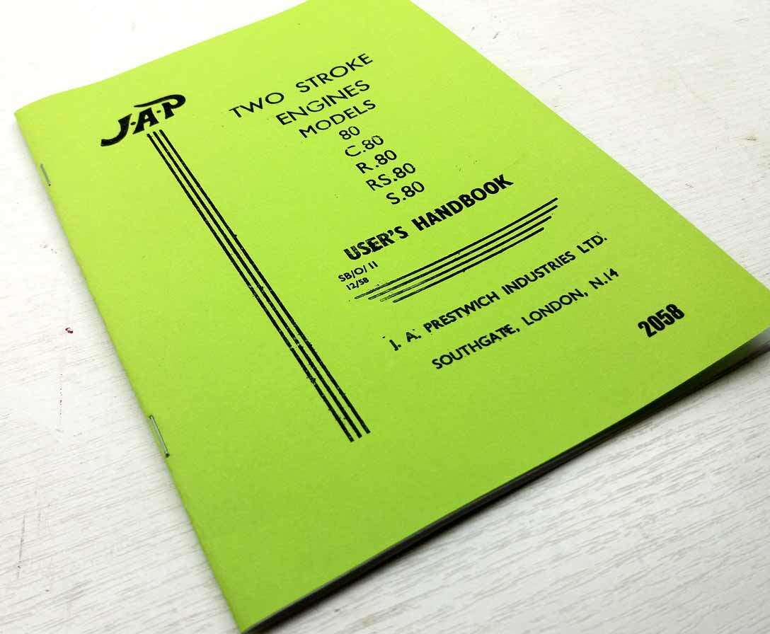 JAP Two stroke Engines Models 80, C.80, R.80, RS.80, S.80 – Userś ...